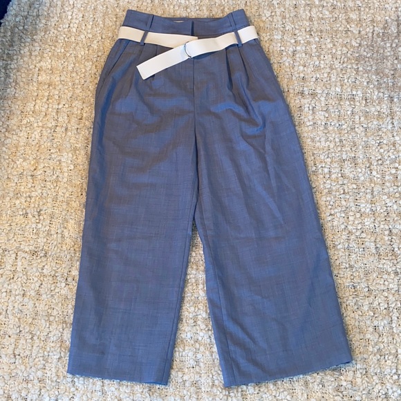 Tibi | Pants & Jumpsuits | New Tibi Light Blue 0 Virgin Wool Wide Leg ...